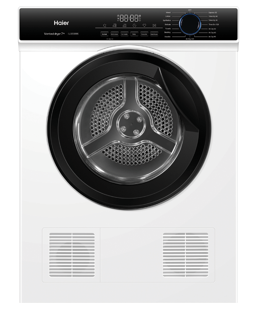 7kg 300 Series Sensor Vented Dryer - HDV70AWW1 | Haier Australia